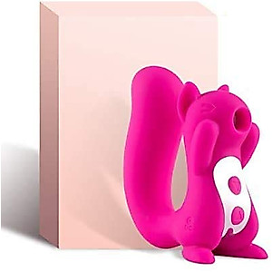 Squirrel Sucking Vibrator Adult Toy for Couples Sexual Pleasure, Clitoral Suction Cup Vibrating Dildo Sex Toy Vibrator for Women, Rechargeable Silent Vibrator with 10 Sucking and Thrusting Modes