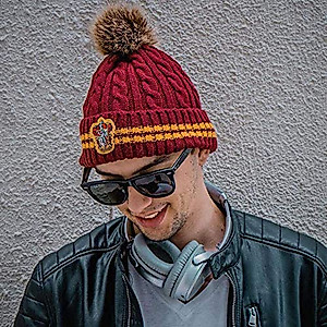 Cinereplicas - Harry Potter - Pom Pom Beanie - Officially licensed - Gryffindor - Red & Yellow