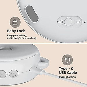 Funlicht White Noise Machine Baby & Adult,Portable Sound Machine with Night Light,18 Soothing Sound,Powerful Battery,Auto-Off Timers,Child-Lock,Sound Therapy for Home,Travel,Office,Registry Gift