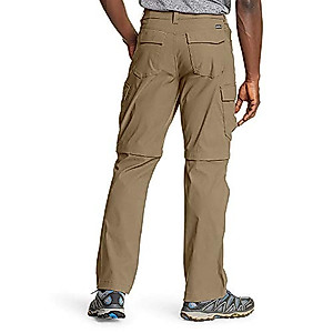 Eddie Bauer Men's Rainier Convertible Pants, Saddle, 34W x 32L, Hiking Pants