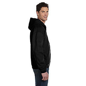 Champion Adult 50/50 Full-Zip Hooded Sweatshirt, Black, Large