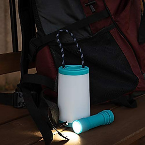 Enbrighten, Teal, 2 in 1 LED Combo Lantern, Flashlight, Task Light, Battery Operated, 200 Lumens, High/Low/Off, Table Lamp, Desk, Camping, Emergency, Storm, 57809