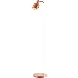 JONATHAN Y JYL6113A Brandon 57" Metal Task LED Floor Lamp, Contemporary, Transitional, Modern, Minimalist, Office, Living Room, Dining Room, Bedroom, Kitchen, Foyer, Hallway, Copper