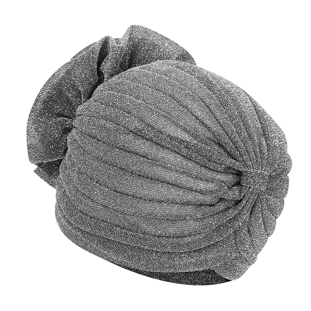 Women Turban Flower Caps Chemo Head Wraps Cap Stretchy Turban Hat Head Cover Flower Knot India's Hat for Women Girl Silvery