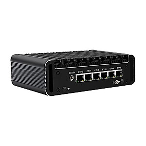 Micro Firewall Appliance, Mini PC, VPN, Router PC, Intel Core I7 1165G7, HUNSN RJ17, AES-NI, 6 x Intel 2.5GbE I226-V LAN, COM, HDMI, Sim Slot, Barebone, NO RAM, NO Storage, NO System