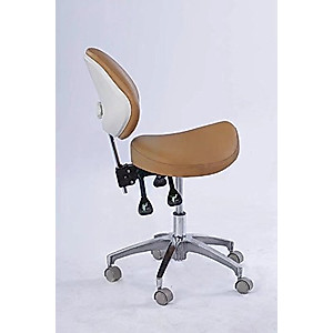 Deluex Dental Mobile Chair Saddle Doctor's Stool Micro Fiber Leather Dentist Chair New