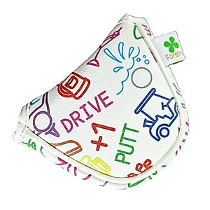 Foretra - Limited Edition Golf Icons Pattern Putter Headcover Quality PU Leather Magnetic Closure for Mallet Style Putters