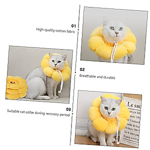 DOITOOL 3pcs Elizabeth Circle Collars for Dogs After Surgery Pet Cat Recovery Collar Surgery Collar Pet Kitten Cone Collar Cat Cone Cat Wooden Stick Dog Cone Conical Pp Cotton Cat Headgear