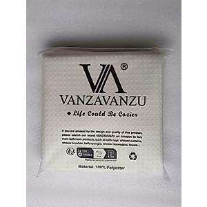 Upgraded Waterproof Shower Curtain for Bathroom with Metal Hooks Waffle Fabric Shower Curtain Heavy Duty Bath Curtain for Wet Room Bathtub Shower Stall, Weighted Hem - 72 x 72 (Cream White)