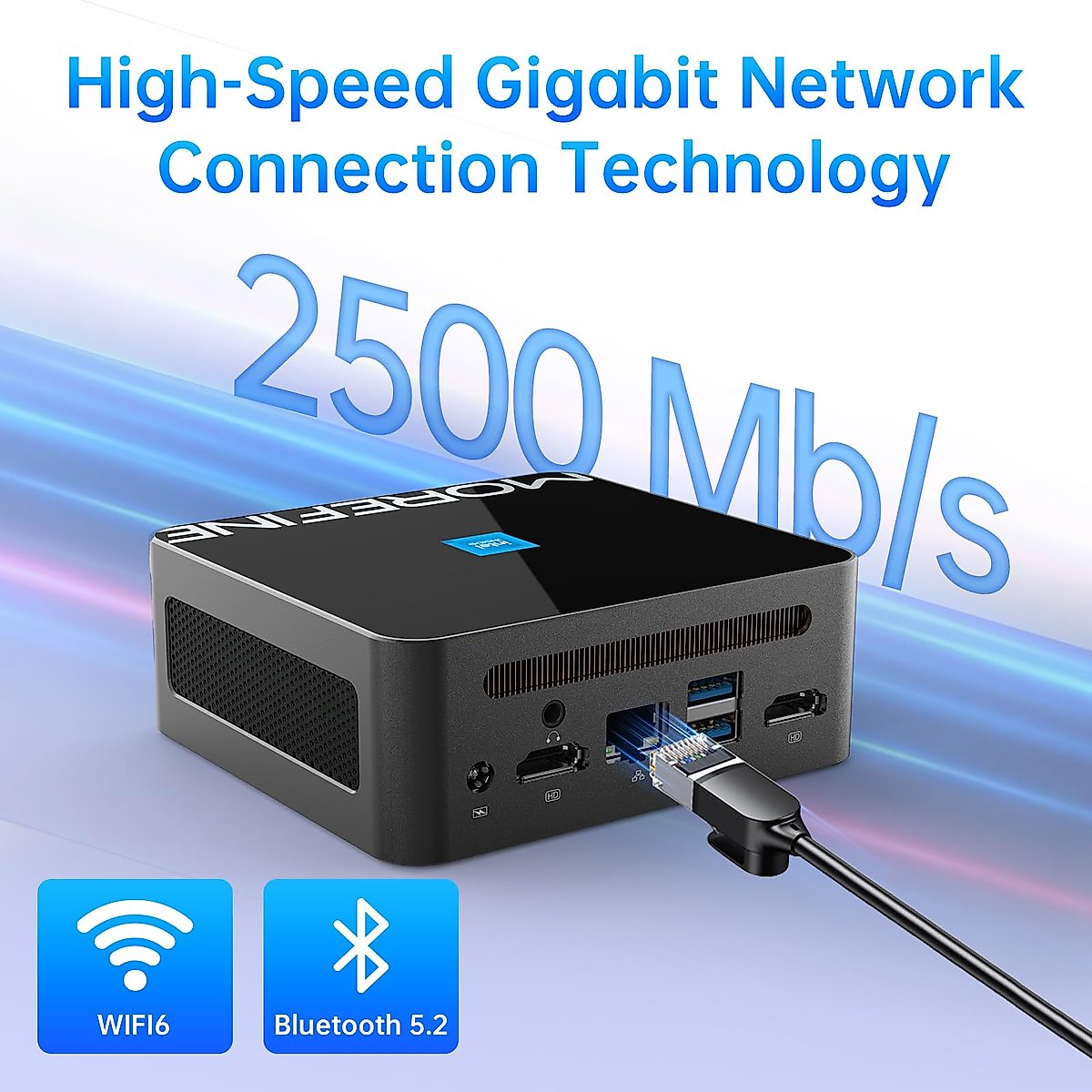 MOREFINE M9 Mini PC Windows 11 Pro, Intel 12th Gen N100(Up to 3.4GHz) Mini Computers, 16GB DDR4 RAM 512GB M.2 NVME SSD Mini Desktop Computer, Windows Computer Support WiFi6/BT5.2/Dual Display