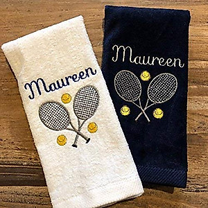 Custom Tennis Towel 11 x 18 inch Fingertip Size