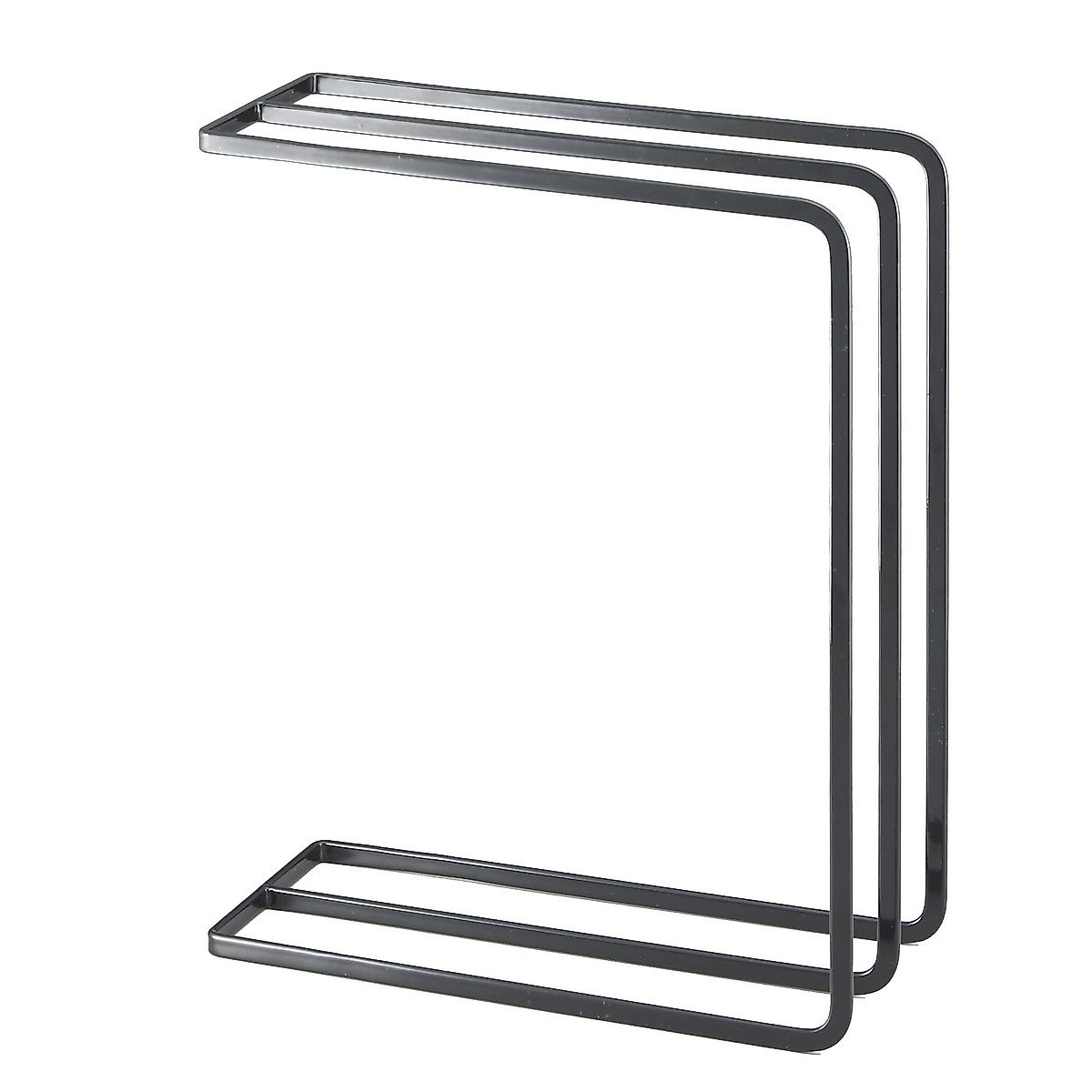 YAMAZAKI Dish Home Dishcloth Hanger | Steel | Towel Holder, One Size, Black