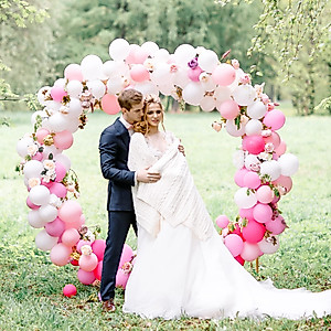 RUBFAC 129pcs White Balloons Different Sizes 18 12 10 5 Inch for Garland Arch,Party Latex Balloons for Birthday Party Wedding Anniversary Baby Shower Party Decoration