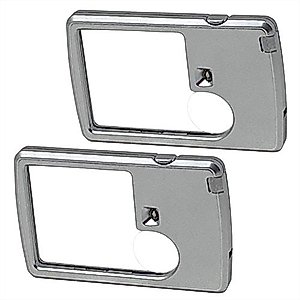 His and Her Pocket Magnifier with Light Bundle - Includes 2 Pocket Magnifying Glasses, Use as 3X Pocket Magnifying Glass with Light, Lighted Magnifying Glass for Reading or 6X Magnifying Lens Loupe