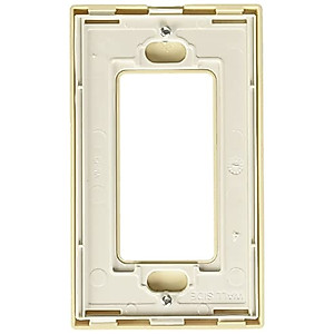 Leviton 80301-ST 1-Gang Decora Plus Screwless Wall Plate - Light Almond