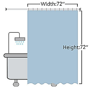 Muuyi Shower Curtain for Bathroom with 12 Hooks, 3D Printing Washable Waterproof Cloth Plant Leaf Fabric, 72 x 72 Inches (Willow), Green