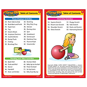 Super Duper Publications | Therapy Ball Activities Fun Deck | Upper Body and Core Strength Flash Cards | Educational Learning Materials for Children