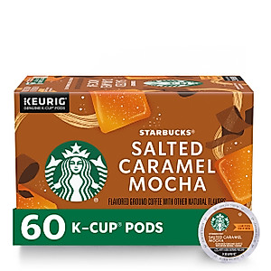 Starbucks K-Cup Coffee Pods—Salted Caramel Mocha Flavored Coffee—100% Arabica—Naturally Flavored—6 boxes (60 pods total)