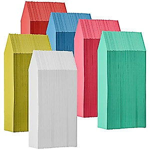 Foraineam 600 Pcs 4 Inches Plant Labels 6 Colors Plastic Waterproof Plant Tags Nursery Garden Labels Pot Marker Garden Stake Tags
