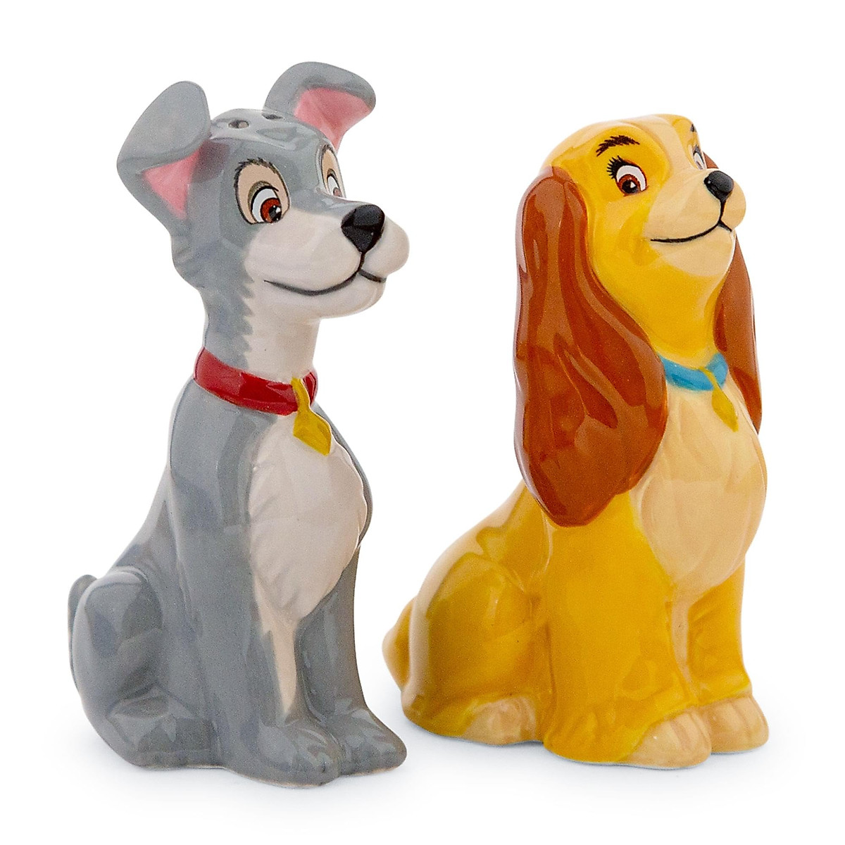 Disney Lady and The Tramp Ceramic Salt and Pepper Shakers, Set of 2 | Spice Dispenser Storage Canisters