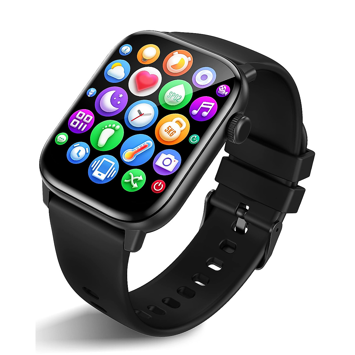 Lightweight Smart Watch for Men and Women - Fitness Tracker Smartwatch Compatible with Android/iOS, Sleep & Heart Rate Monitoring, Blood Oxygen, Weather, IP68 Waterproof, 8 Sport Mode, 1.69" Display