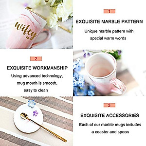 Wifey and Hubby Coffee Mugs Set Hubby Wifey Mugs Hubby and Wifey Gifts Wifey and Hubby Gifts Mr Mrs Gifts Husband Wife Mugs Engagement Wedding Anniversary Valentines Day Gifts for Couple 14 Ounce