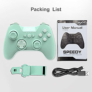 PXN Mfi Game Controller for IPhone Speedy(6603) IOS Gaming Controllers for Call of Duty Gamepad with Phone Clip for Apple TV, Ipad, IPhone (Green)