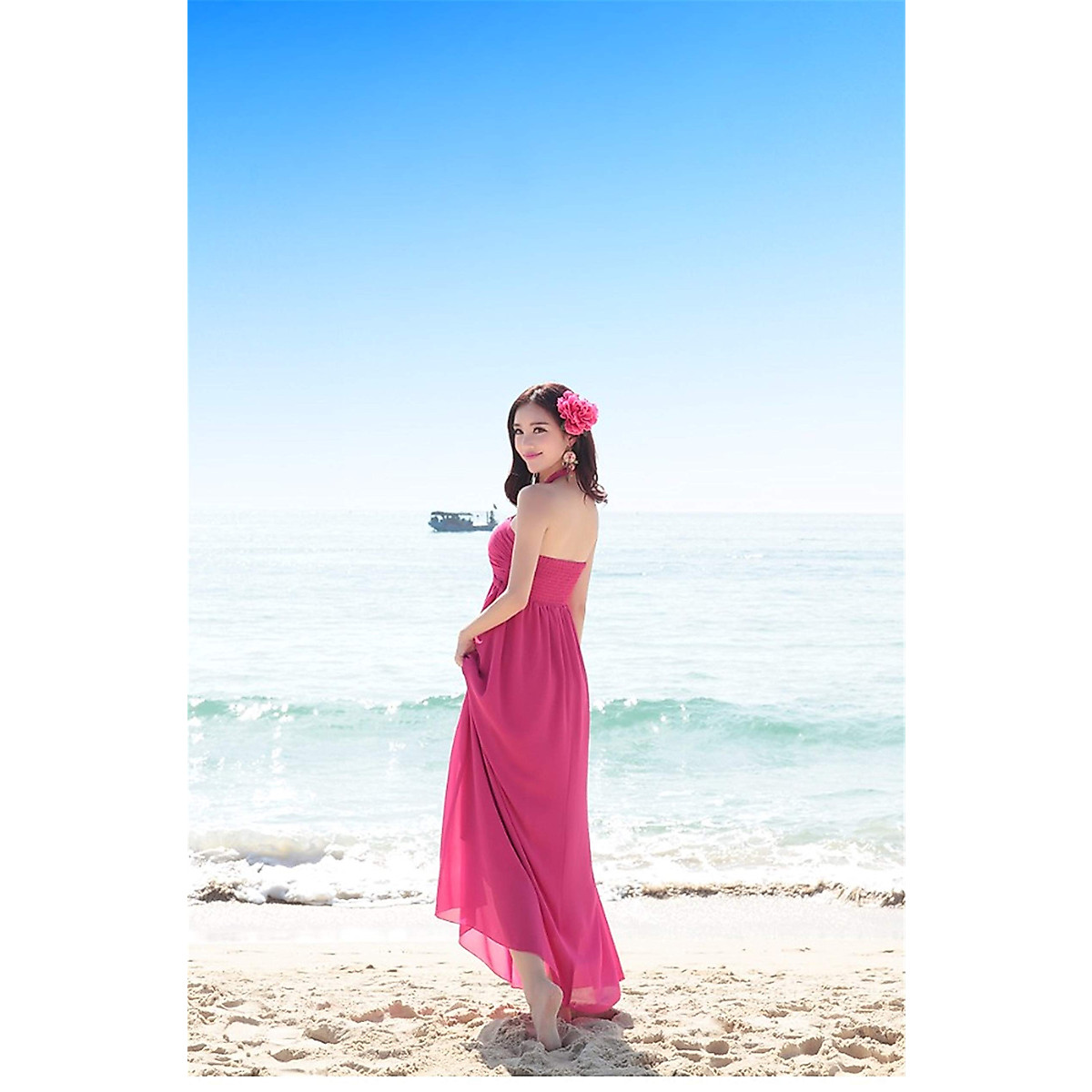 Hair Flower Clips Brooch Boutique Hair Accessories Bohemia Hairpins for Women Girls (Rose)