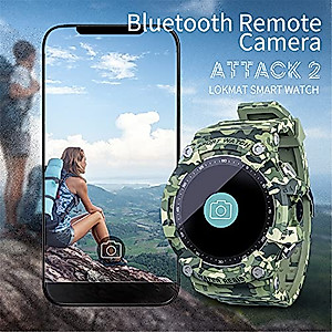 JZ&TS LOKMAT Attack 2 Smart Watch,Touch Screen Smartwatch,Fitness Trackers with Heart Rate Monitor,Waterproof IP68 Activity Trackers,Smart Watch for Men Women for iPhone Android (Black)