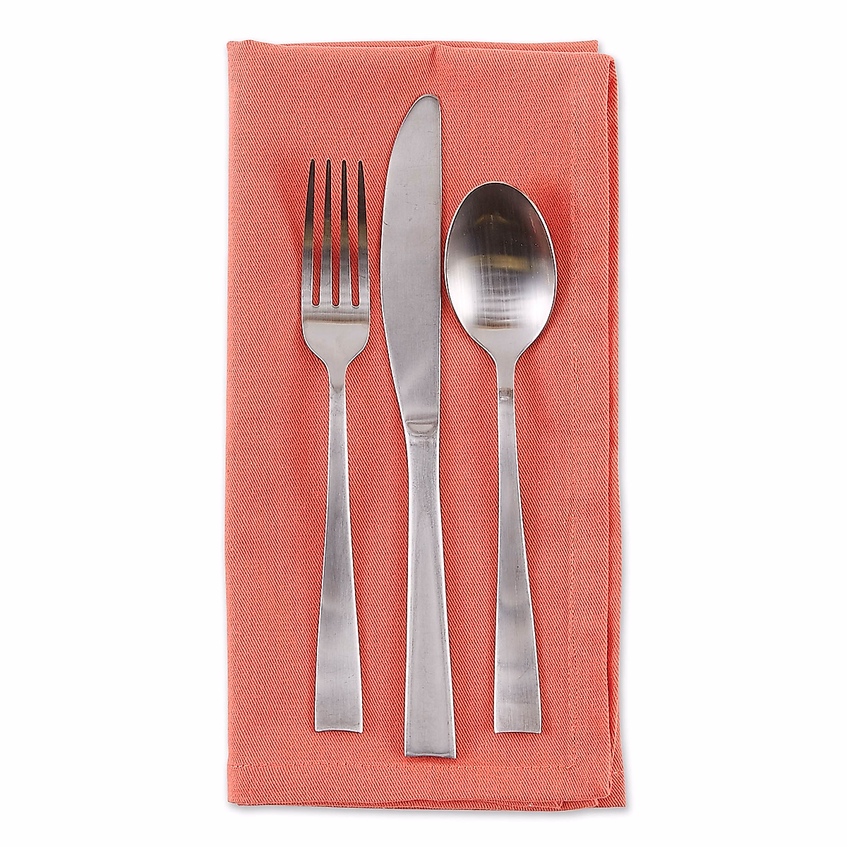 DII Solid Napkin Set Collection, 20x20, Coral Reef, 6 Piece