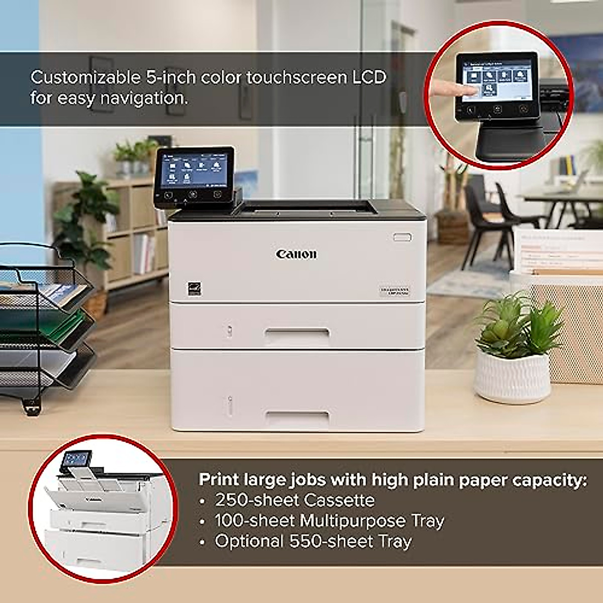 Canon imageCLASS LBP247dw Wireless, Mobile Ready, Duplex Laser Printer with 5 inch Color Touchscreen