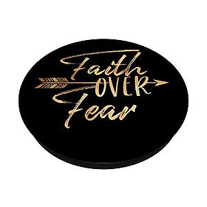 Faith Over Fear Psalms 118 Bible Verse Scripture Verse Gift PopSockets PopGrip: Swappable Grip for Phones & Tablets