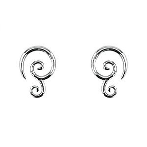 Forbidden Body Jewelry Pair of 14g (1.6mm) Surgical Steel Solid Tribal Design Taper Earrings