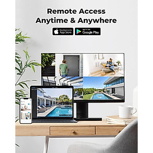 REOLINK PoE Outdoor Home Security Camera System, 5MP Dome Bullet IP Surveillance Cameras, Smart Human/Vehicle Detection, RLC-520Ax4,RLC-510Ax4 Bundle with 1x RLN16-410 NVR with pre-Installed 4TB HDD