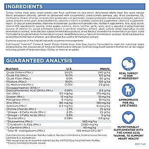 Pure Vita Grain-Free Turkey Sweet Potato & Peas - 15 LB BAG