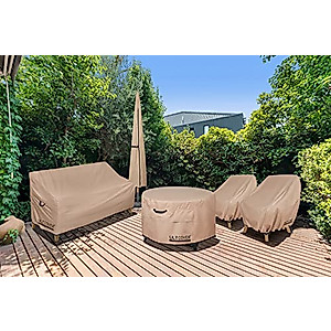 ULTCOVER Patio Fire Pit Table Cover Round 36 inch Outdoor Waterproof Fire Bowl Cover