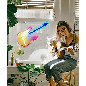 Guitar Neon Sign for Bedroom Art Guitar Decor Neon Lights for Christmas Halloween Wedding Valentine's Day Party Bar Club Home Decoration, Lounge Office Operated by USB