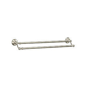 Moen Sage Collection Spot Resist Brushed Nickel 24-Inch Double-Towel Bar & Preston Collection Spot Resist Brushed Nickel 7-inch Bathroom Hand Towel Ring