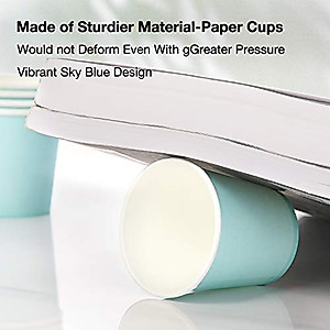 AOZITA [360 Pack] 3 oz Paper Cups, Sky Blue Mouthwash Cups, Disposable Bathroom Cups, Espresso Cups, Paper Cups for Party, Picnic, BBQ, Travel, and Event