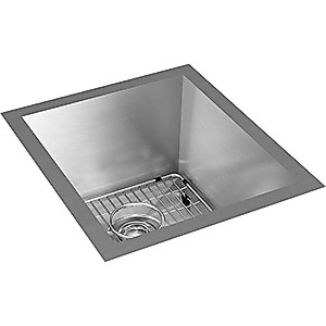 Elkay Crosstown 16 Gauge Stainless Steel 16" x 18-1/2" x 10", Single Bowl Undermount Sink Kit , Polished Satin - EFU131610TC