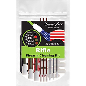 Swab-its® Made in The USA .22cal/.243cal/.30cal/.40cal Rifle Firearm Cleaning Kit: 87-9904