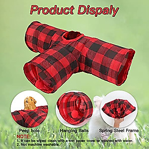 Rypet Guinea Pig Tunnels & Tubes Collapsible 3 Way Small Animals Hideaway Activity Tunnel Toys for Guinea Pig Chinchilla Ferret Hamster