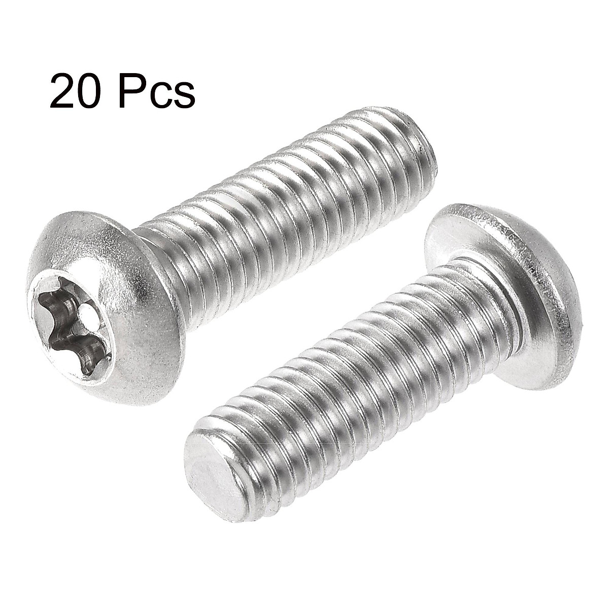 uxcell M8x25mm Torx Security Machine Screw, 20pcs Pan Head Screws Inside Column, with T40 L-Type Wrench, 304 Stainless Steel Fasteners Bolts