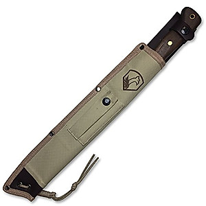 Condor Tool & Knife, Australian Army Machete, 12-7/8in Blade, Walnut Handle with Sheath