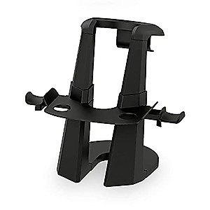 AMVR VR Headset Display Stand and Controllers Holder,Facial Interface Bracket & PU Leather Foam Face Cover Pad Replacement Comfort Set for Valve Index Headset (VR Stand + Face Cover)