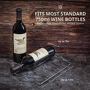 Ivation 12 Bottle Compressor Wine Cooler Refrigerator | Large Freestanding Wine Cellar For Red, White, Champagne or Sparkling Wine | 41f-64f Digital Temperature Control Fridge Glass Door Black