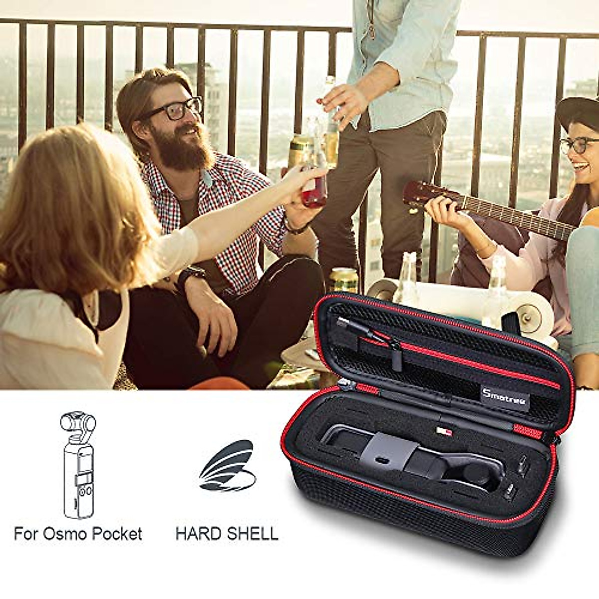 Smatree Hard Carrying Case Compatible with DJI Osmo Pocket 2/DJI Osmo Pocket (XS)