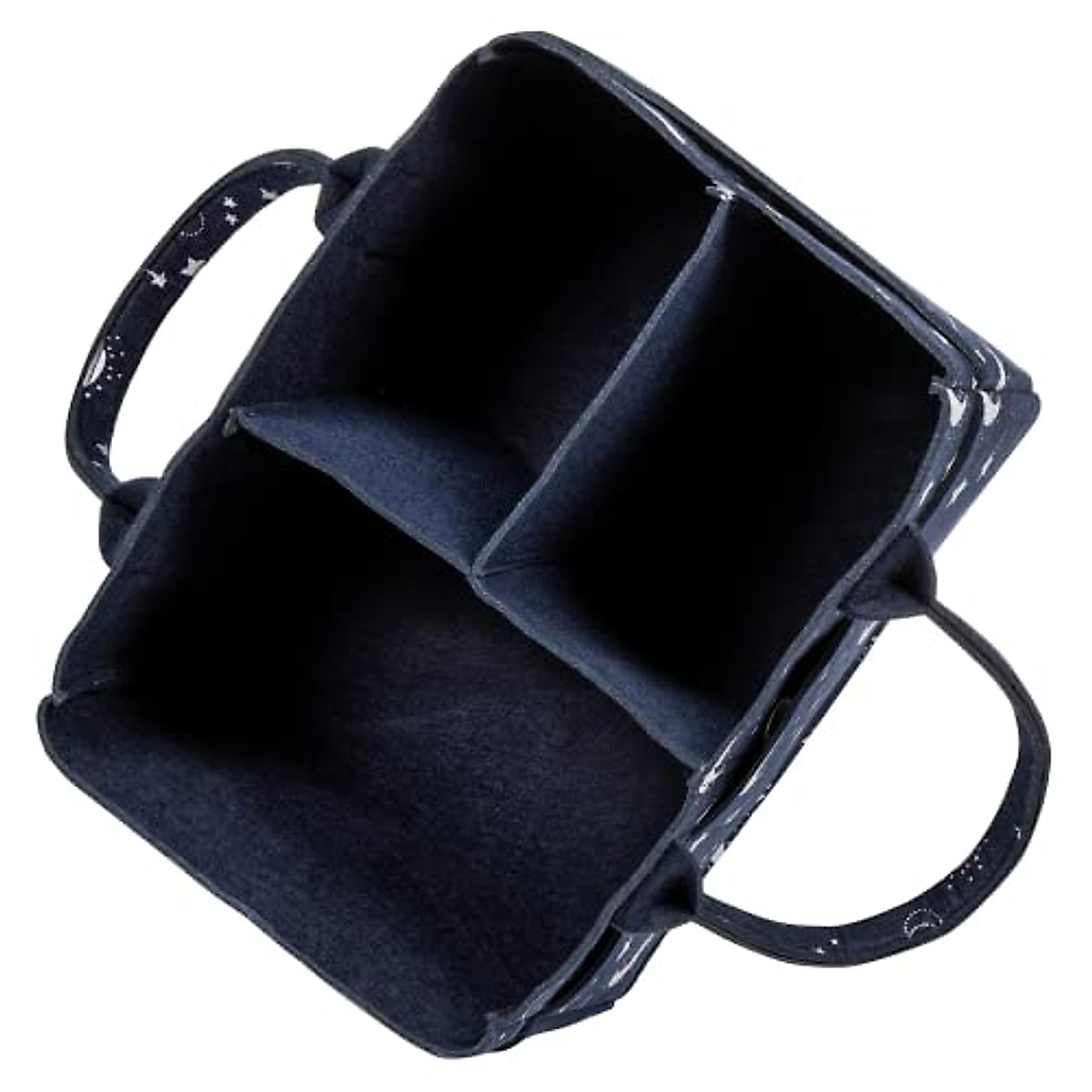 Sammy & Lou Constellation 2-Pack Felt Diaper Caddy Set, Includes Portable Diaper Organizer and Baby Wipes Caddy