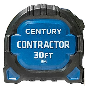 Century Drill & Tool 72843 Contractor Fractional/Metric Tape Measure, 30-Foot