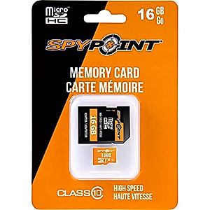Spypoint 16GB Micro SD Card with SD Card Adapter, SDHC Class10 Memory Card for Trail Cameras (Pack of 2)